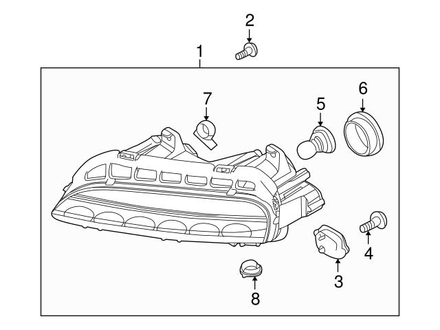 Genuine Porsche 99763108303 Daytime Running Light; Left - Porsche ...