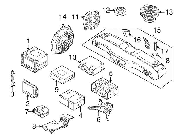Genuine Porsche 99764554300 Door Speaker Connector; Left Front, Right ...