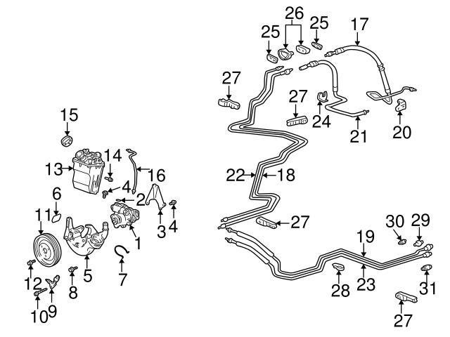 Genuine Porsche 99923055110 Power Steering Return Line End Fitting ...