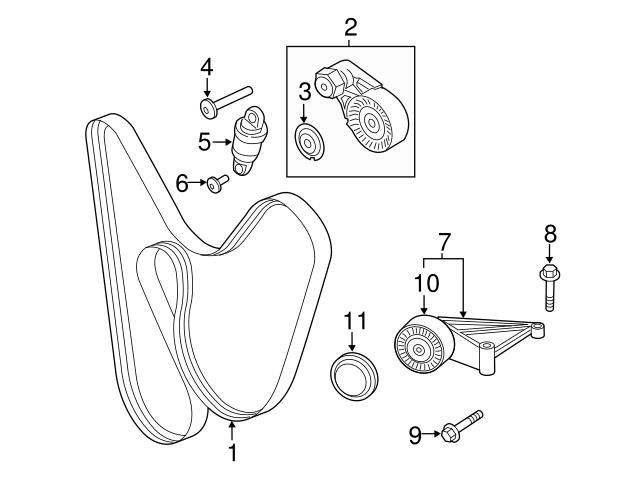 Genuine Porsche 9A110203093 Drive Belt Idler Assembly | 9A110203090