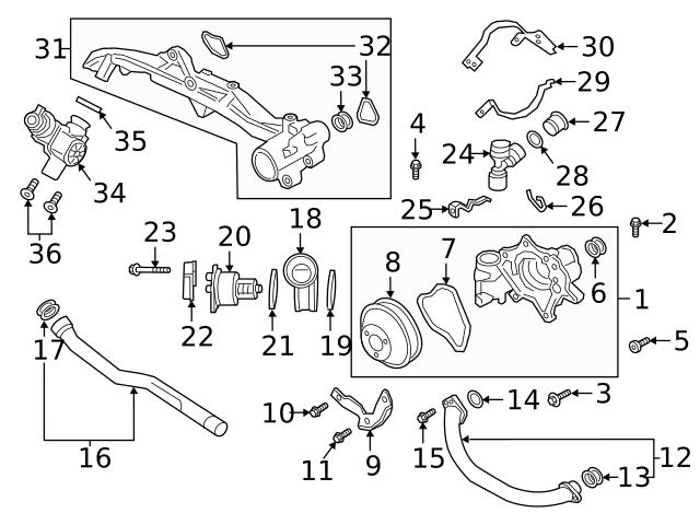 Genuine Porsche 9A210602202 Thermostat Housing - Porsche | 9A210602201 ...