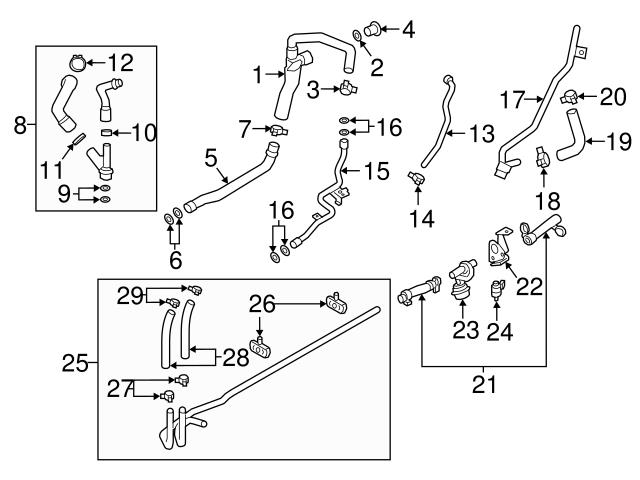 Genuine Porsche 9A210651032 Coolant Hose - Porsche | 9A210651031