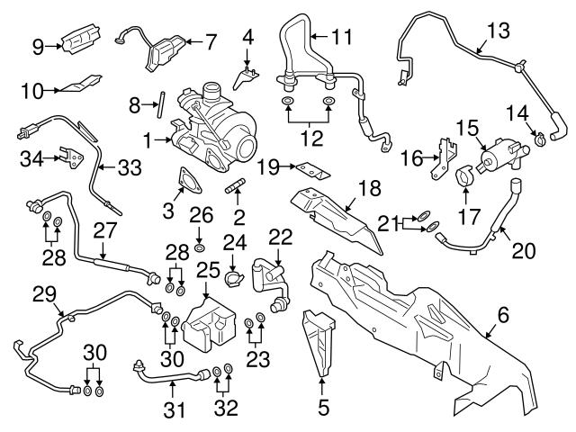 Genuine Porsche 9A210732221 Turbocharger Oil Line - Porsche | 9A210732220
