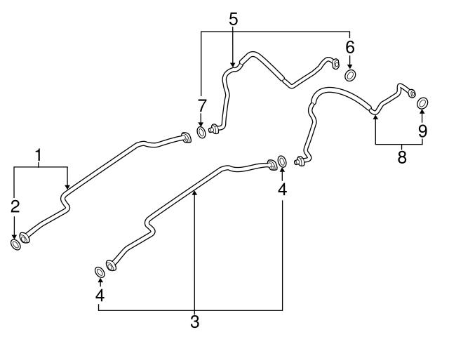 Genuine Porsche 9A257309703 A/C Refrigerant Discharge Hose - Porsche ...