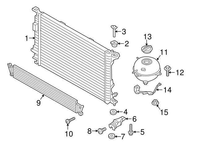 Genuine Porsche 9A712125110 Radiator - Porsche | 8K0121251AH 8K0121251AK