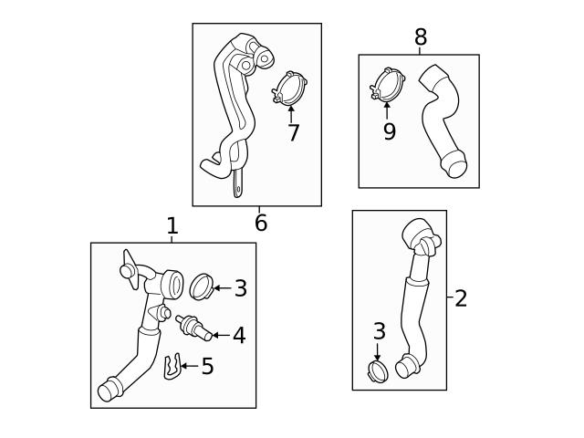 Genuine Porsche 9A712143800 Radiator Coolant Hose; Left Lower - Porsche