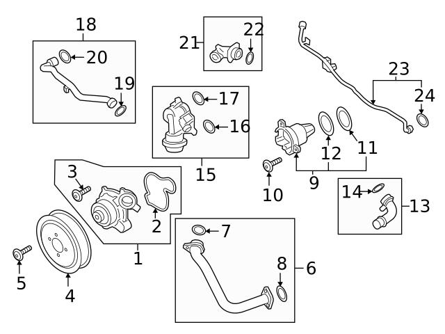 Genuine Porsche 9A712148103 Coolant Pipe; Lower - Porsche | 9A712148101