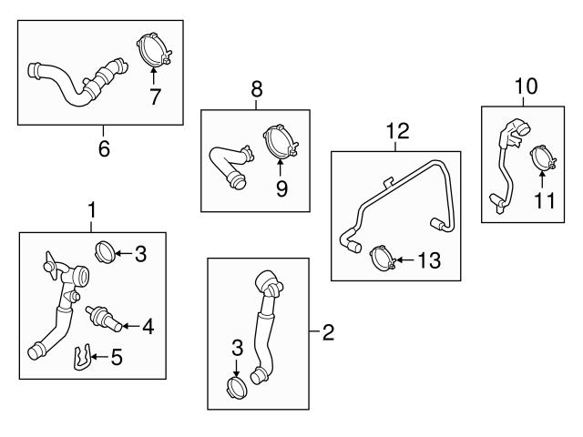 Genuine Porsche 9A712207320 Radiator Coolant Hose - Porsche