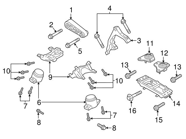 Genuine Porsche 9A7199307A Engine Mount Bracket; Left - Porsche