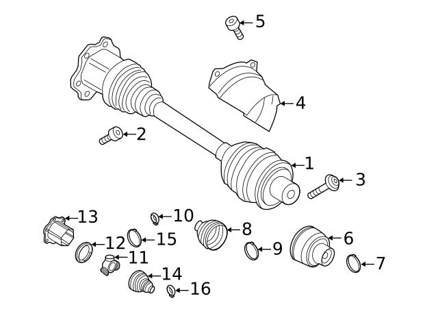 Genuine Porsche 9A740734101 CV Joint; Front Inner - Porsche