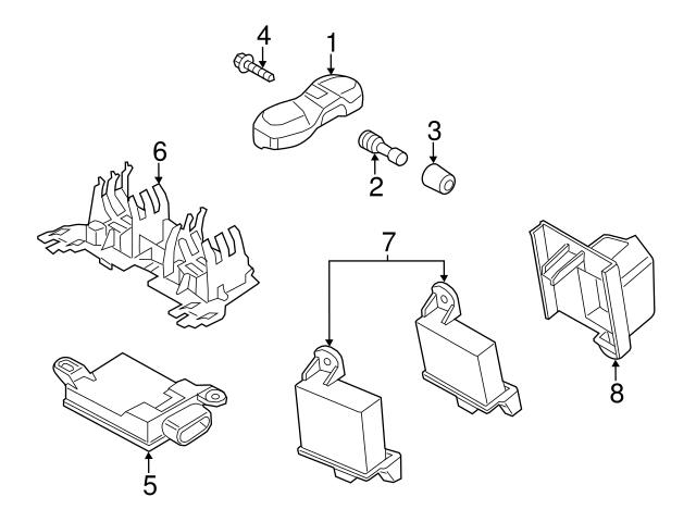 Genuine Porsche 9A790728300 Tire Pressure Monitoring System (TPMS ...