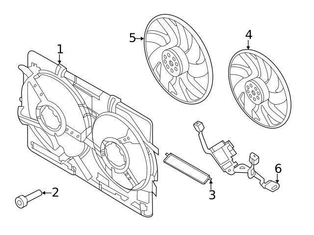 Genuine Porsche 9A795945516 Engine Cooling Fan Motor; Left - Porsche ...