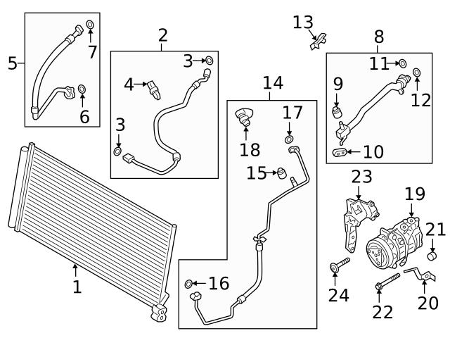Genuine Porsche 9A795960300 A/C Refrigerant Pressure Sensor - Porsche ...