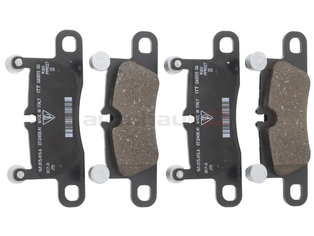 Genuine Porsche 9J1698451 Brake Pad Set; Rear - Porsche