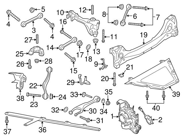 Genuine Porsche 9P1501529 Control Arm; Rear Upper Forward - Porsche ...