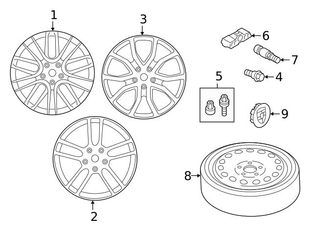 Genuine Porsche 9P1601147OC6 Wheel Cap - Porsche