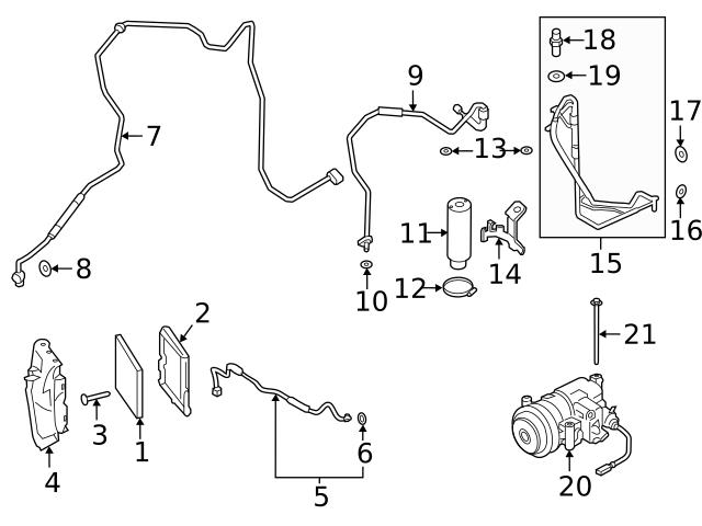 Genuine Porsche 9P1820860 A/C Condenser Frame Mount; Left, Right - Porsche