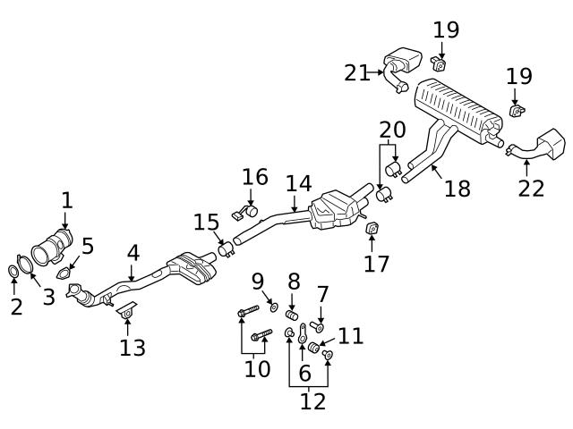 Genuine Porsche 9Y0253823 Tailpipe; Left - Porsche | 9Y0253823BF