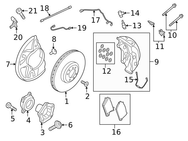 Genuine Porsche 9Y0698151A Brake Pad Set; Front - Porsche | 9Y0698151T