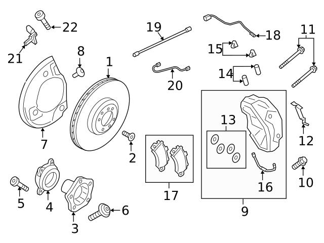 Genuine Porsche 9Y0698151K Brake Pad Set - Porsche | 9Y0698151B 9Y0698151G