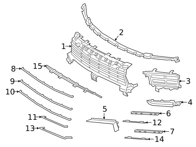 Genuine Porsche 9Y0807682OK1 Grille; Right - Porsche