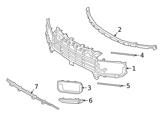 Genuine Porsche 9Y0807685AOK1 Grille Molding; Left - Porsche