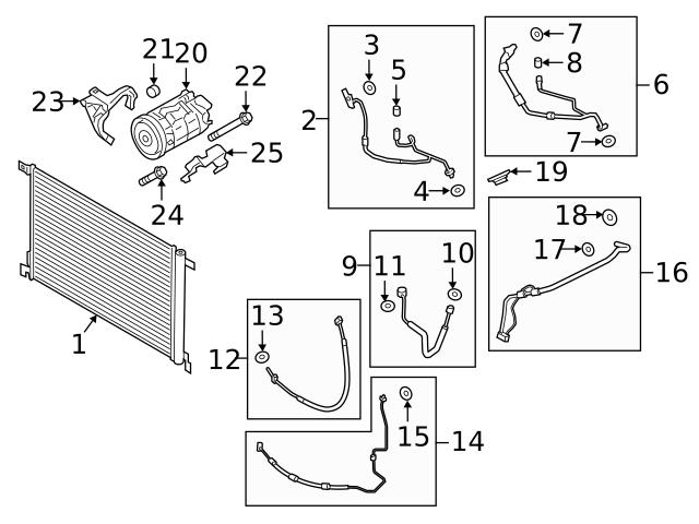 Genuine Porsche 9Y0816741 A/C Refrigerant Suction Hose; Lower - Porsche