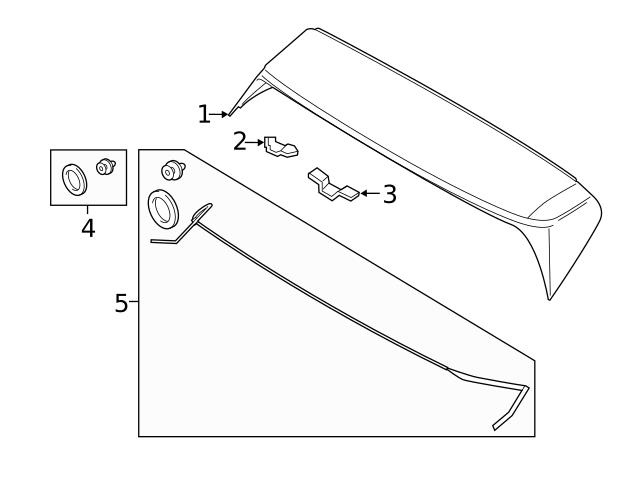 Genuine Porsche 9Y0898932G2X Power Rear Spoiler Switch - Porsche