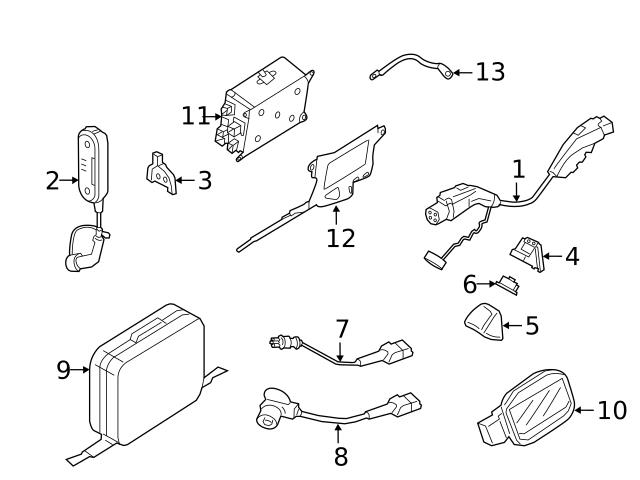 Genuine Porsche 9Y0971675A Battery Charging Cable - Porsche
