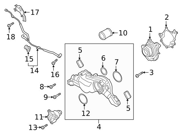 Genuine Porsche PAB121455 Coolant Pipe - Porsche | PAB12145500