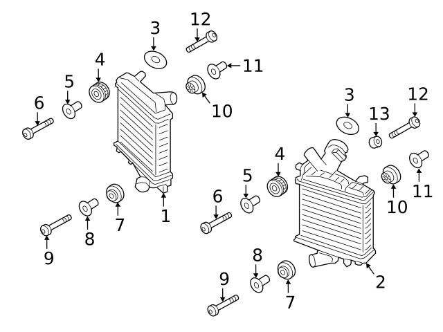 Genuine Porsche PAB145803A Intercooler; Left - Porsche