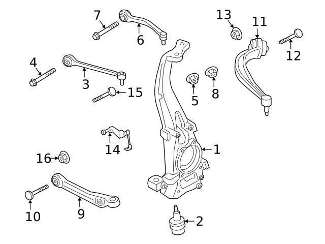 Genuine Porsche PAB407151 Control Arm; Left Front, Left, Left Lower ...
