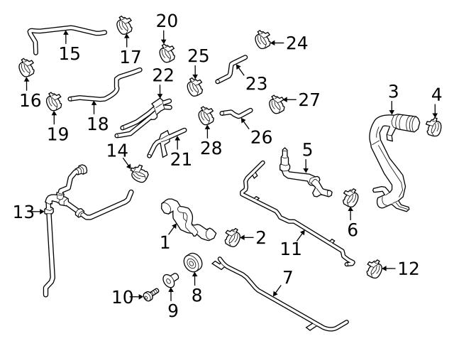 Genuine Porsche PAB819342 Radiator Coolant Hose - Porsche | PAB819675 ...