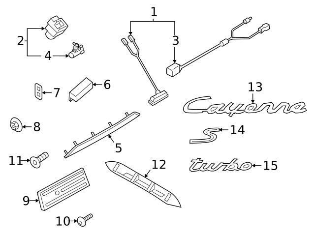 Genuine Porsche PAB827566A Liftgate Release Switch - Porsche