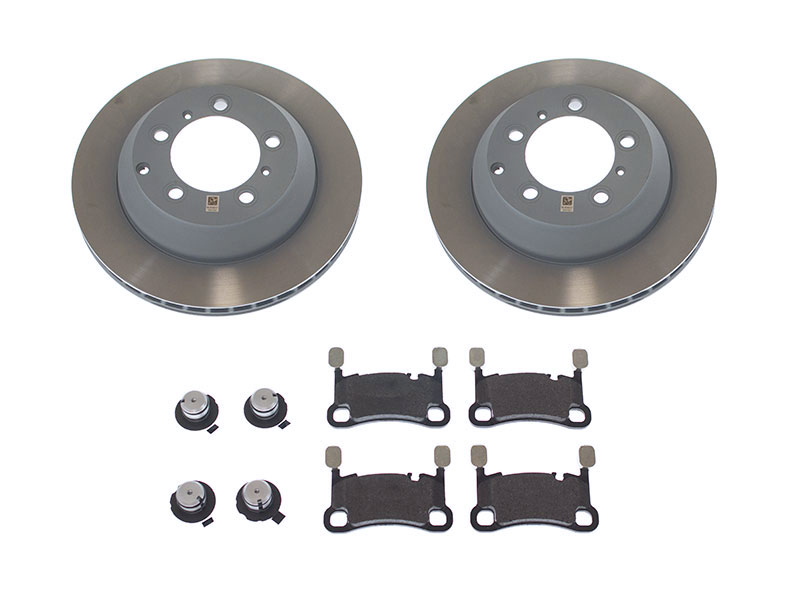 Genuine Porsche POR1RRBRAKE1KIT Disc Brake Pad and Rotor Kit; Rear ...