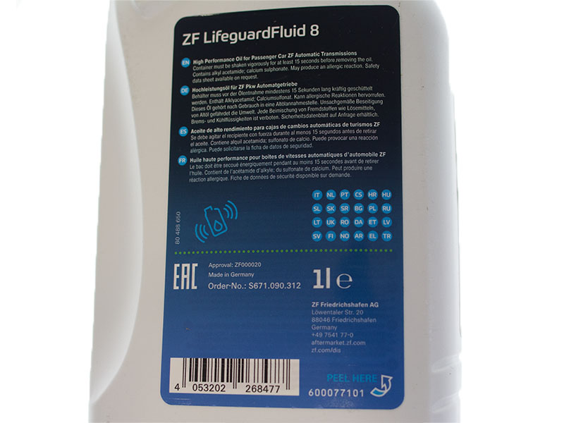 ZF S67109031201, 5961308143 ATF, Automatic Transmission Fluid ...