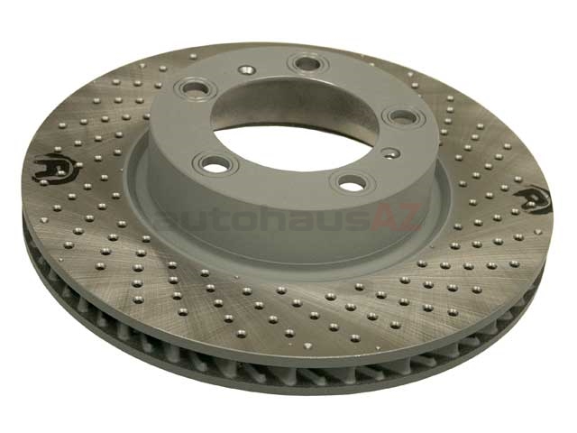 Sebro Coated 98135140201, 205870C Disc Brake Rotor; Front Right - Porsche
