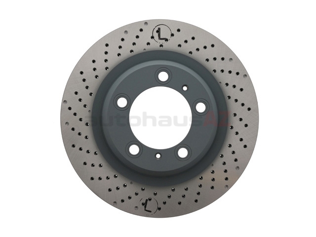 Sebro Coated 99135240100, 205861C Disc Brake Rotor; Rear Left - Porsche