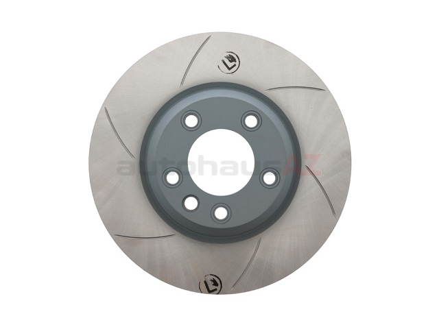 Sebro Slotted & Coated 95535140151, 909351C Disc Brake Rotor; Front ...