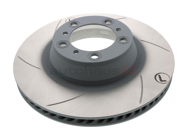 Sebro Slotted & Coated 99735240502, 909383C Disc Brake Rotor; Rear Left ...