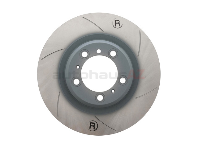 Sebro Slotted & Coated 99735240602, 909384C Disc Brake Rotor; Rear ...