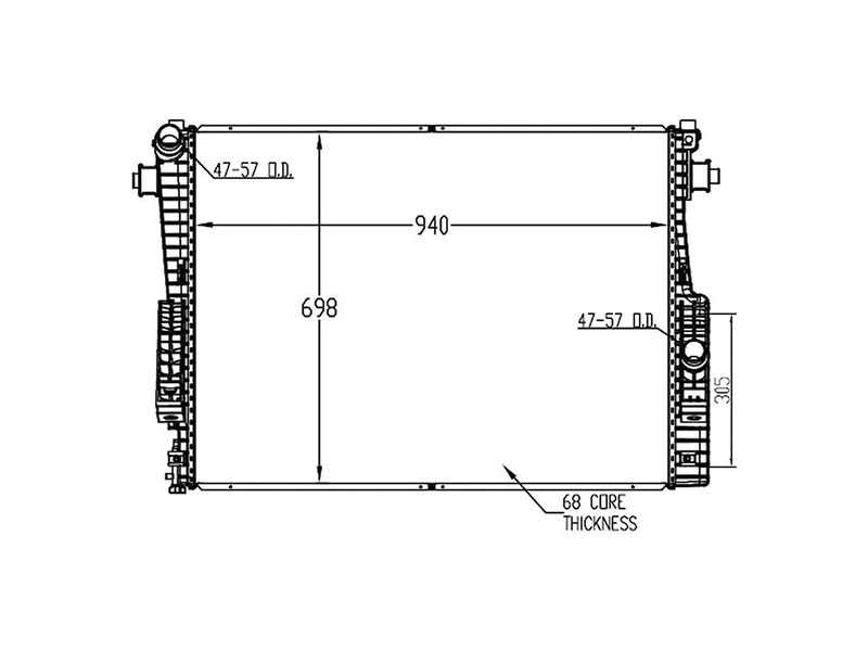 TYC 13022 Radiator Assembly; Primary - Ford | 438400 8013022 8C3Z8009F ...