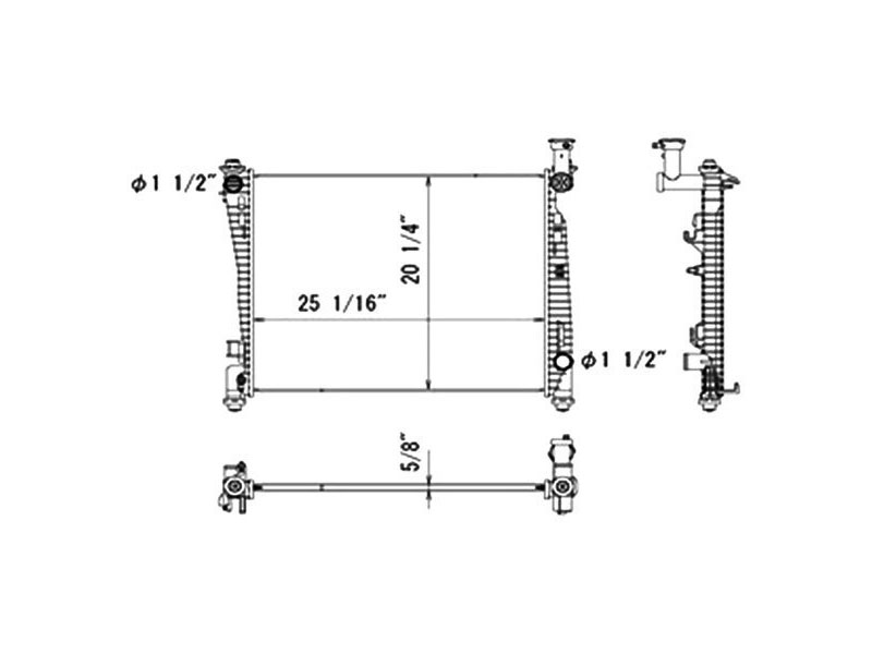 TYC 13200 Radiator Assembly; Primary - Dodge, Jeep | 2219067 52014529AB ...