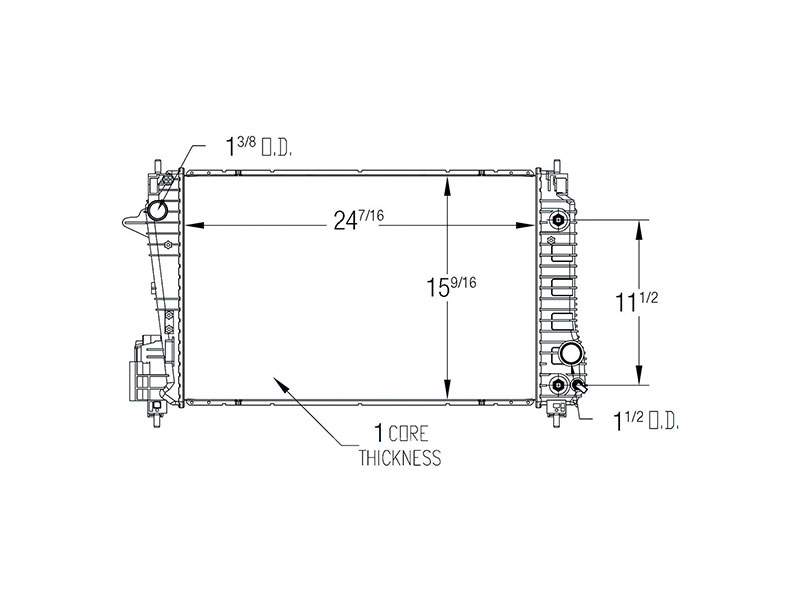 TYC 13248 Radiator Assembly; Primary - Chevrolet | 8013248 95316049 ...