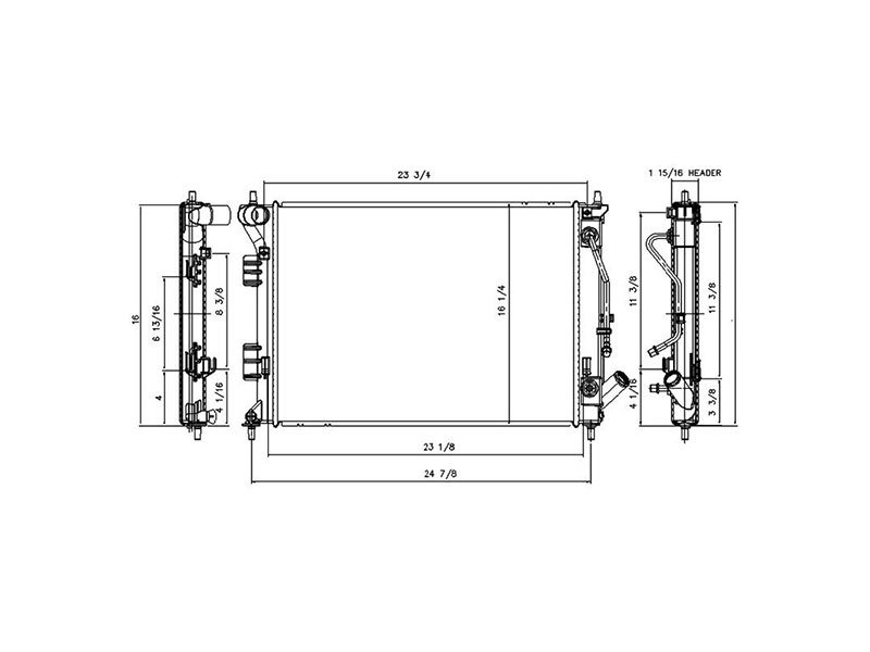 TYC 13333 Radiator Assembly; Primary - Hyundai, Kia | 2219314 2219545 ...
