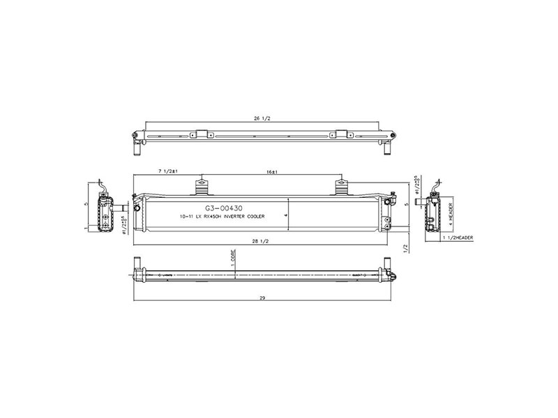 TYC 13355 Drive Motor Inverter Cooler - Lexus | 8013355 CU13355 ...