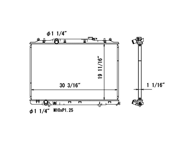 TYC 13402 Radiator Assembly; Primary - Acura, Honda | 190105J6A01 2219337 8013402 AC3010153
