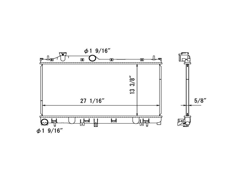 TYC 13425 Radiator Assembly; Primary - Subaru | 2219347 45111SG000 ...