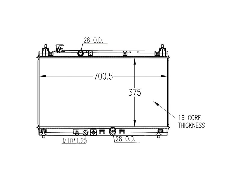 TYC 13451 Radiator Assembly; Primary - Honda | 13452 190105R1003 ...