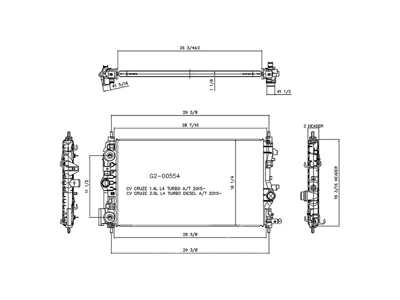 TYC 13471 Radiator Assembly; Primary - Chevrolet | 39074661 8013471 ...